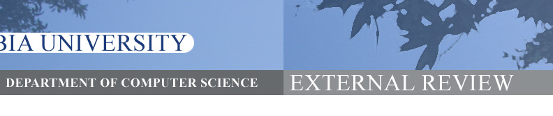 External Review - Columbia University Department of Computer Science
